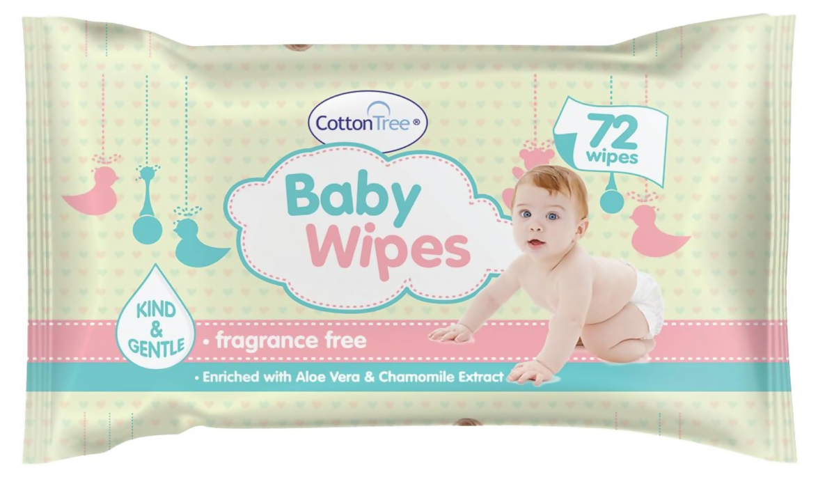 Cotton Tree Baby Wipes 72pk — Findyourbrand